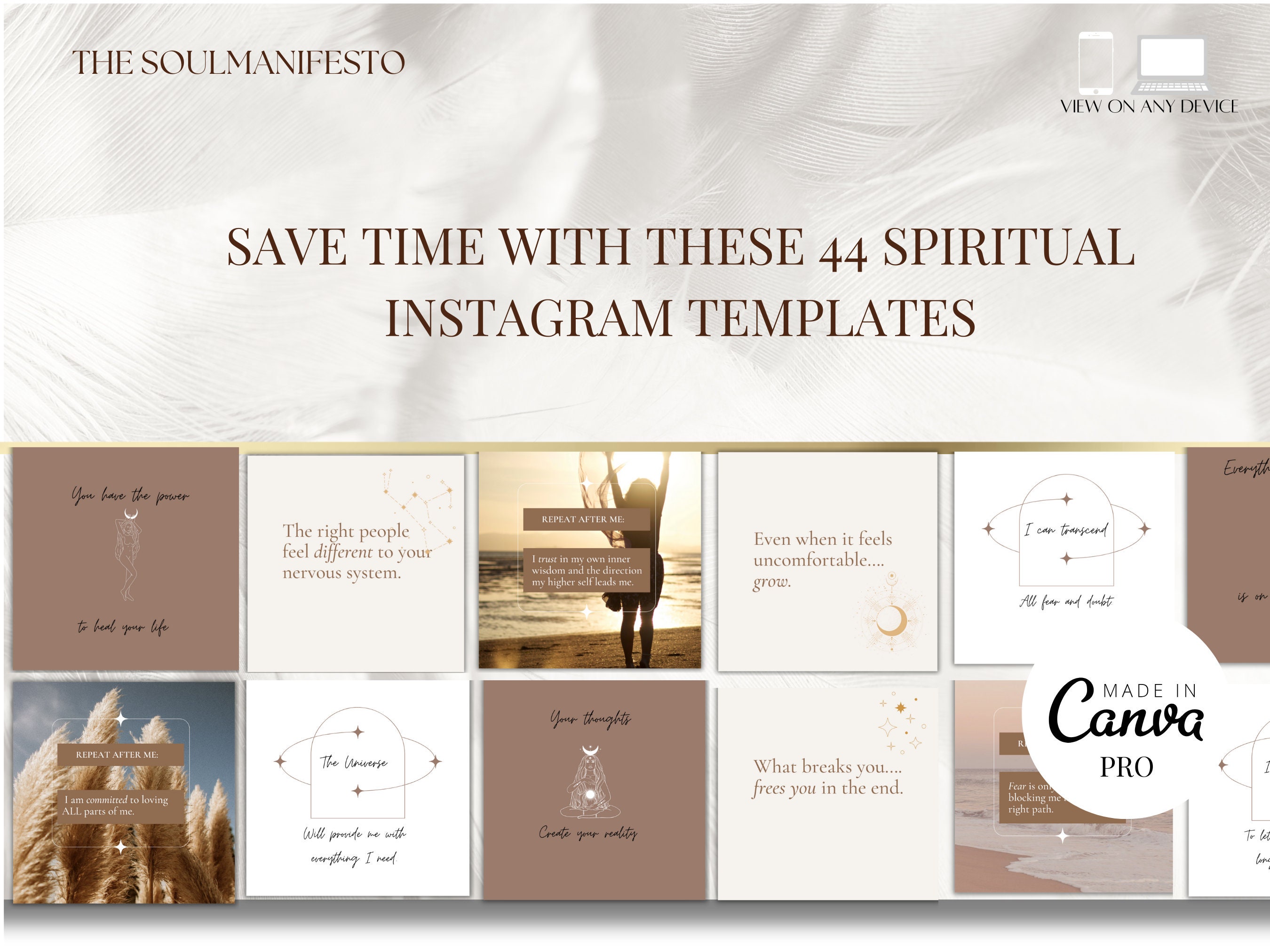 Spiritual Template, Instagram Posts, Healing Posts, Affirmations ...