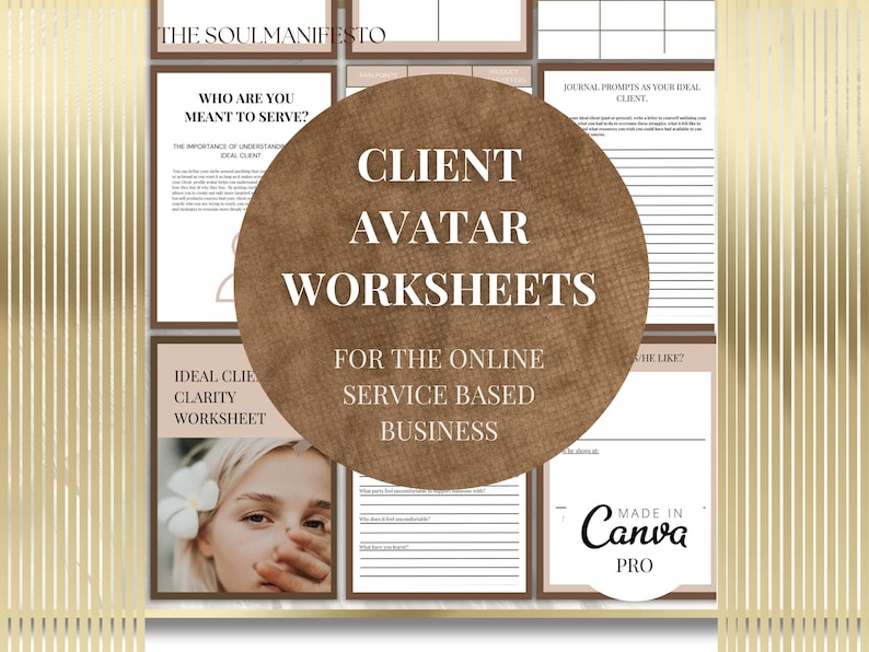 Client Avatar Template, Ideal Client Clarity Worksheet, Target Market ...