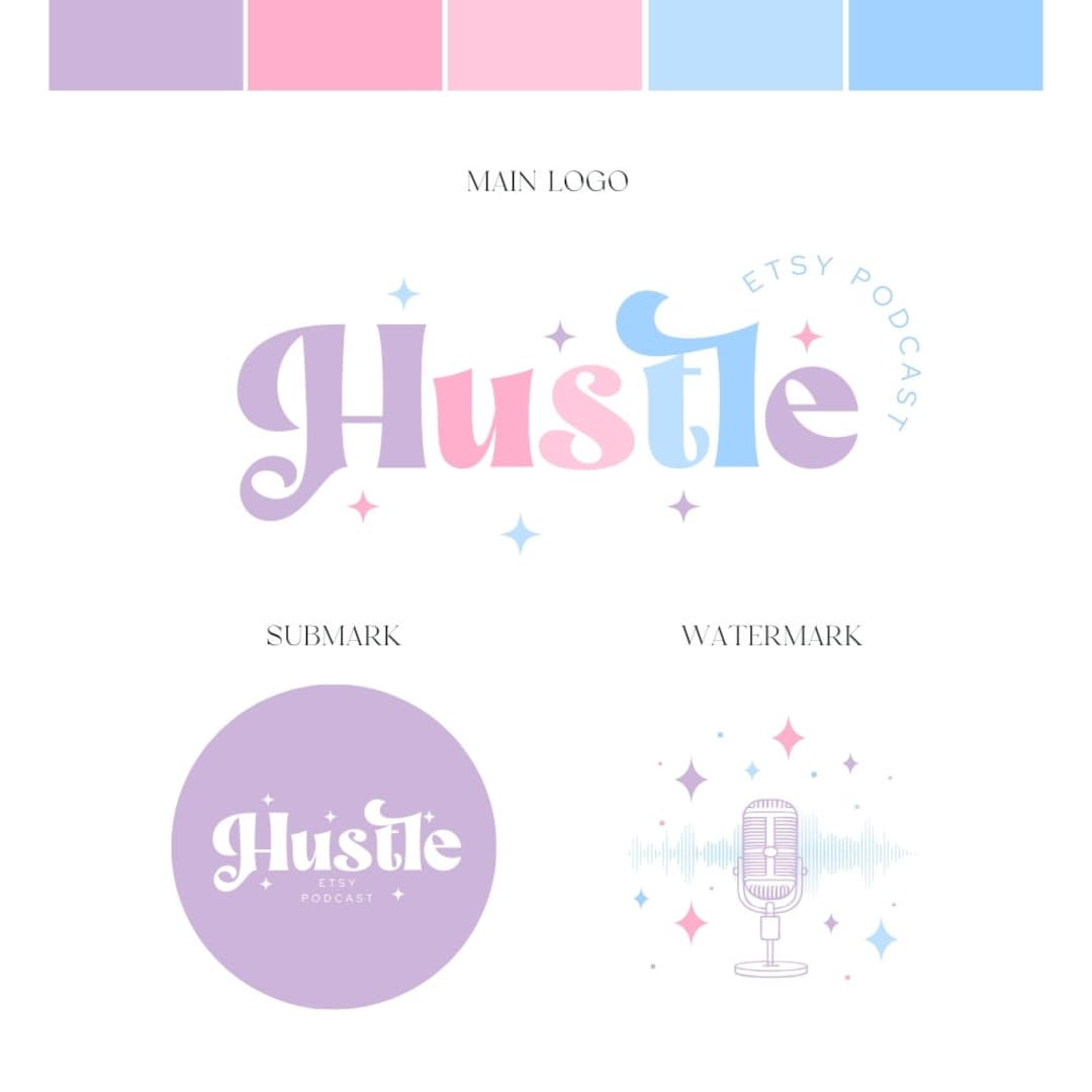 Podcast Logo Template, Simple Business Branding, Minimalist Logo, DIY ...