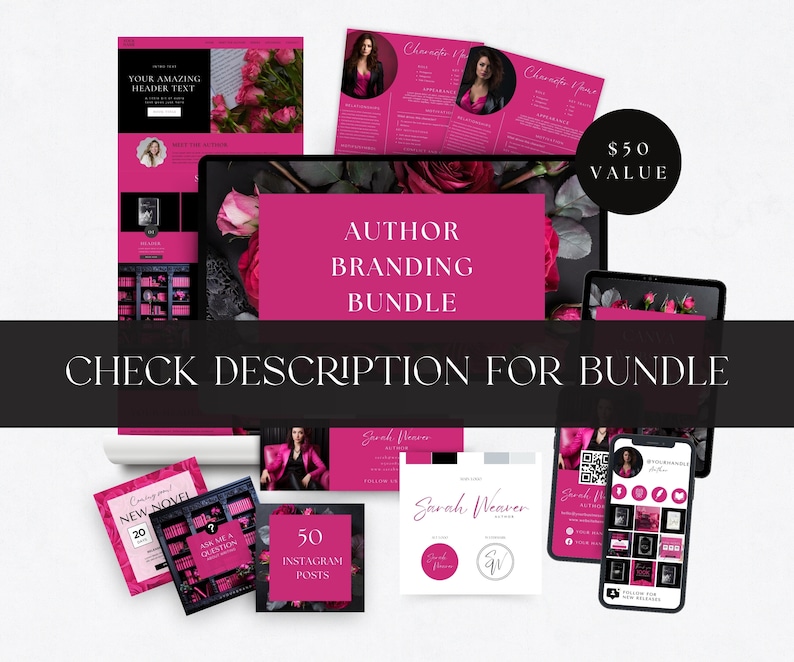 Canva Website Template for Authors, Website Design, Fantasy Romance ...