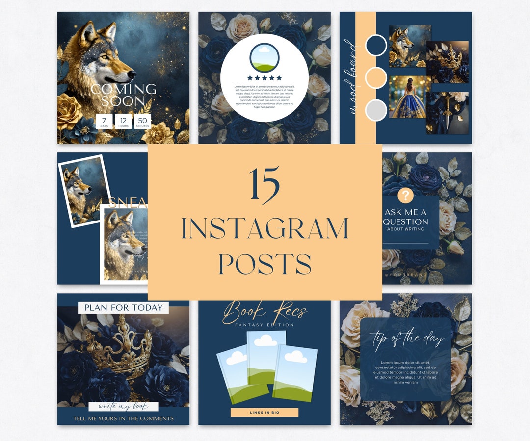 Author Social Media Instagram Templates, Canva Template, Instagram Post ...