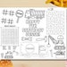 Editable Under Construction Activity Coloring Page | Placemat Coloring ...