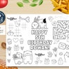 Editable Farm Kids Coloring Page | Farm Birthday Placemat | Any Age ...