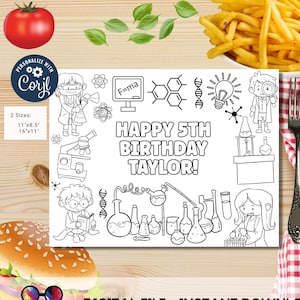 Editable Science Coloring Page | Mad Scientist Coloring Page | Science ...