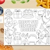 Editable Farm Kids Coloring Page Farm Birthday Placemat Any Age ...