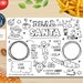 Editable Santa Cookie Tray Placemat Coloring Page | Placemat Coloring ...