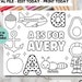 Editable Name Coloring Page | A is for | Personalized Name Alphabet ...