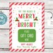 EDITABLE Merry and Bright Gift Card Holder | Christmas Gift Card Holder ...