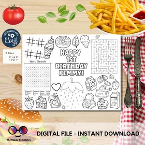 Editable Strawberry Ice Cream and Popsicles Activity Coloring Page ...