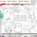 Editable Name Coloring Page | K is for | Personalized Name Alphabet ...