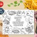 Editable Happy Birthday Party Coloring Page Birthday Activity Placemat ...