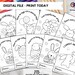 Set of 9 Easter Printable Coloring Cards 2"x 3" Instant Download | for ...