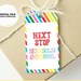 INSTANT DOWNLOAD Next Stop Middle School Cards Tags | School Gift Tags ...