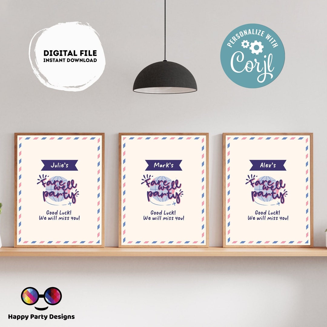 Editable Farewell Party Signs | Retirement Party Sign | Buffet Sign ...