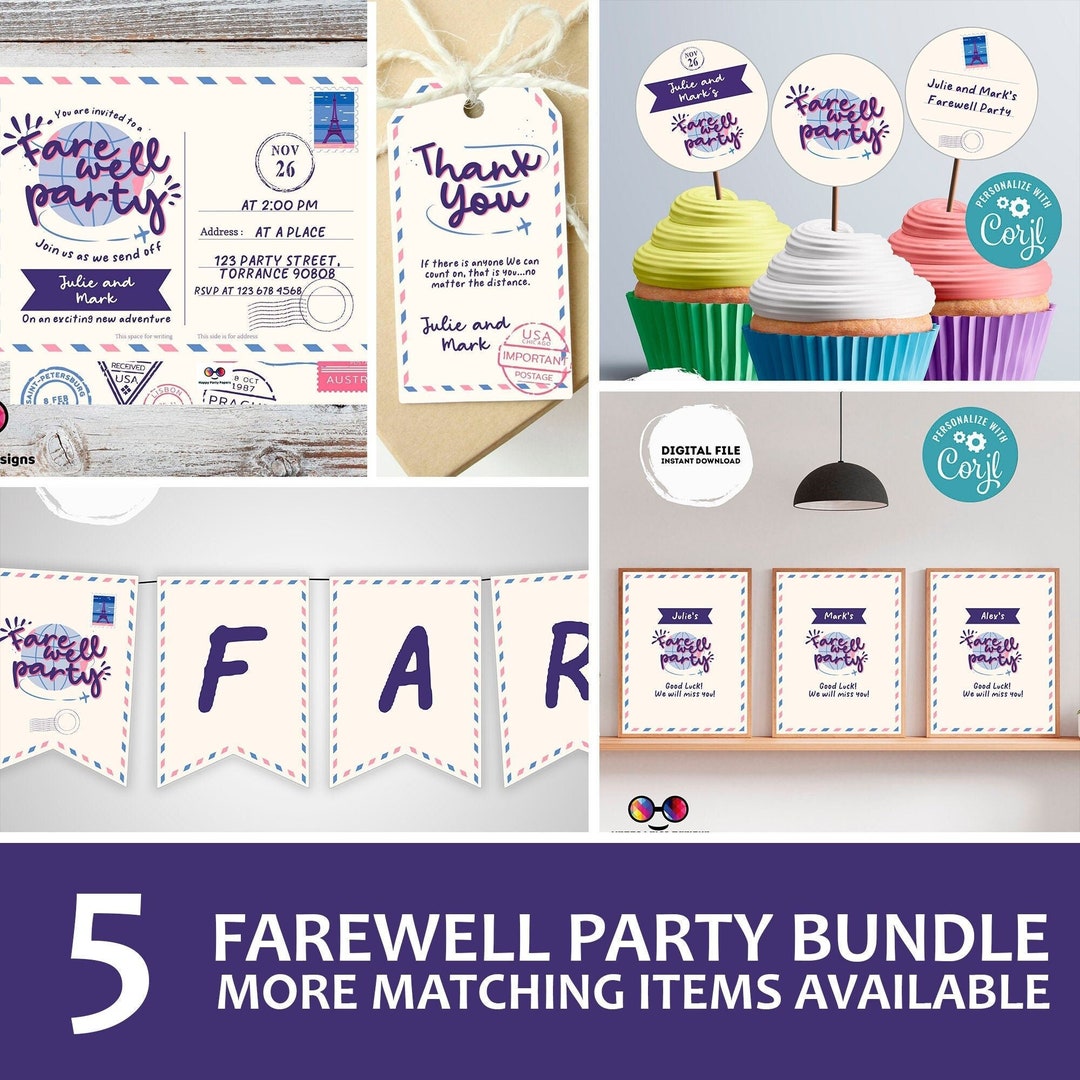Farewell Invitation Bundle | Farewell Party Invitation | Farewell ...