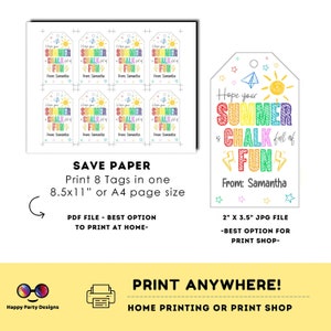 Chalk Full of Fun Gift Tags | End of Year Gift Tags for Students | PTO ...