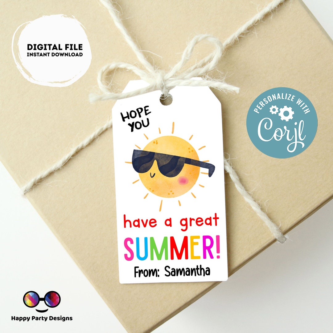 End of School Year Editable Tag | Gift Tags | Printable Teacher Tags ...