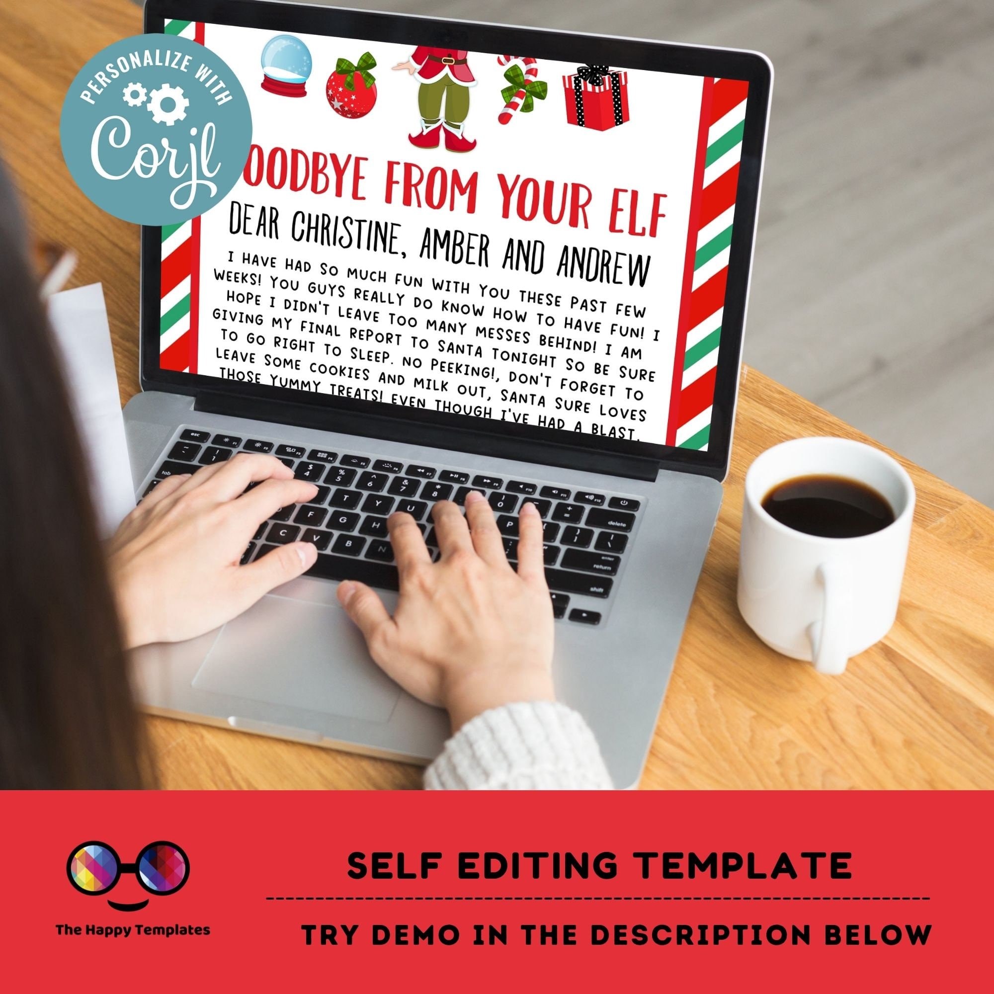 Editable Elf Goodbye Letter | Goodbye Letter Christmas| Elf Christmas ...