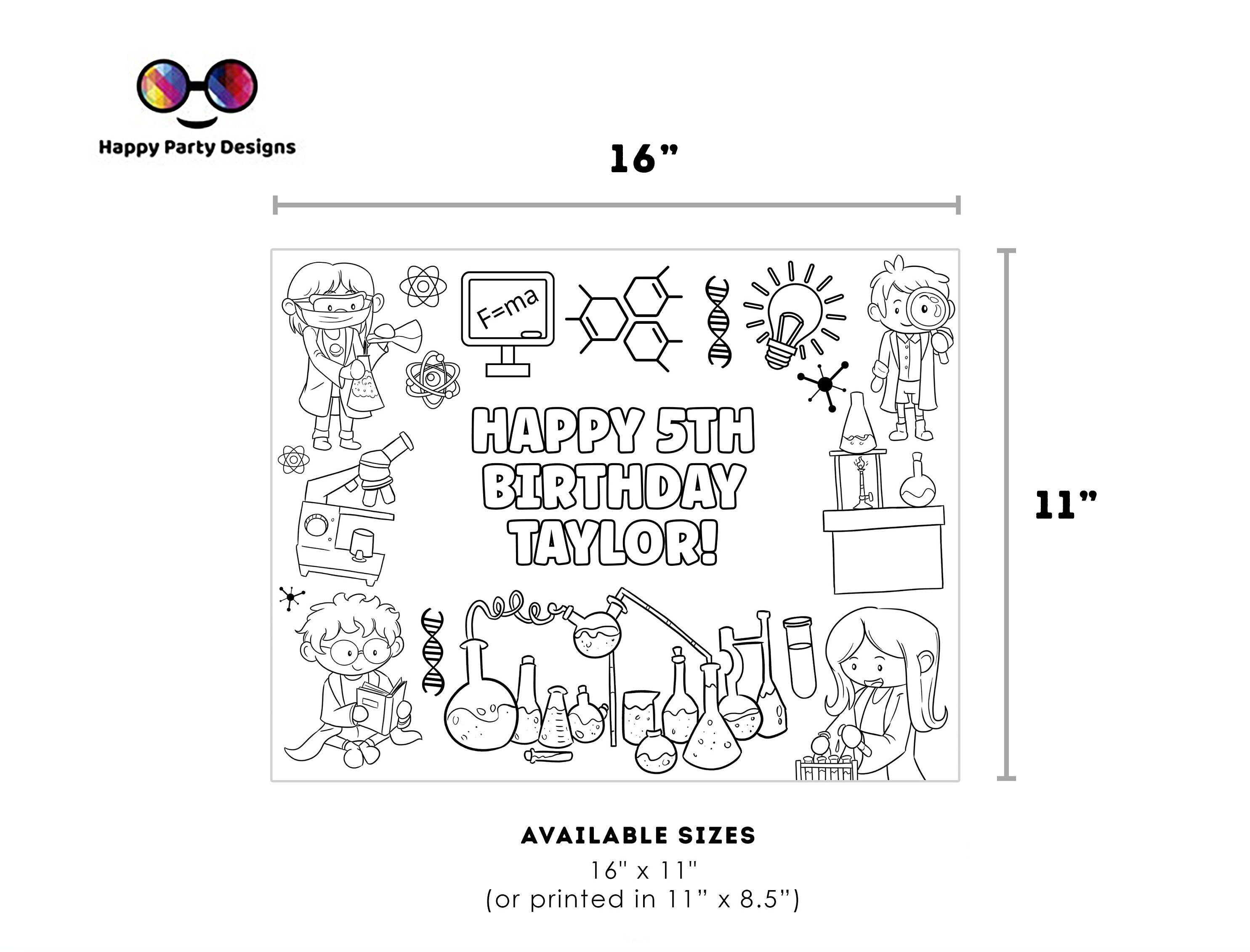 Mad Science Coloring Pages