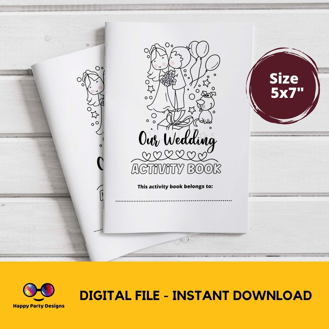 Wedding Kids Activity Booklet | Coloring Book for Wedding | Printable ...