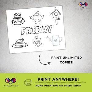 Days of the Week Printable Coloring Pages | for Kids | Coloring Pages ...