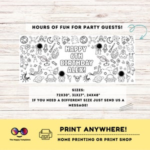 Editable Space XL Coloring Page | XL Coloring Page | Any Age | Planets ...