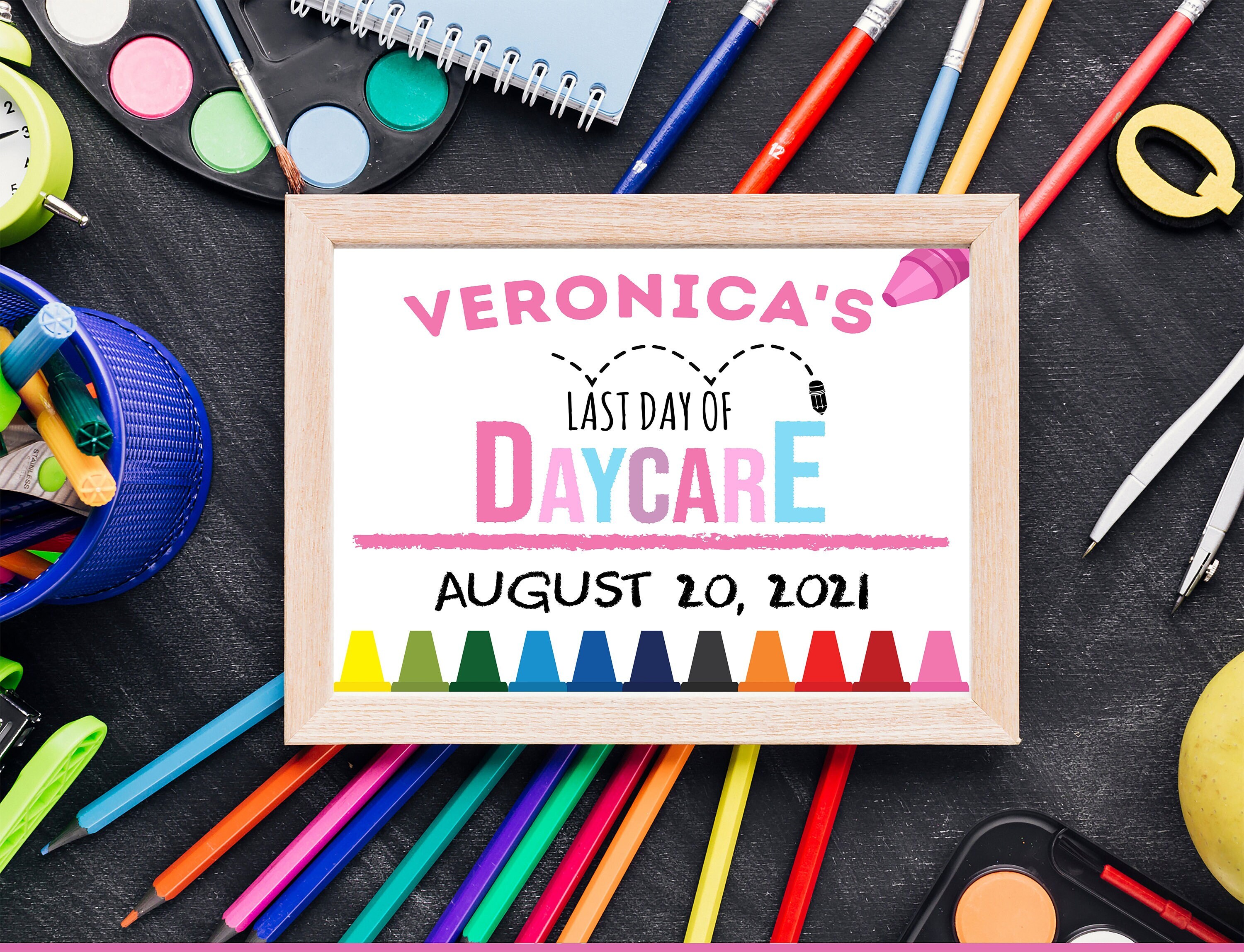Editable Last Day of Daycare Sign Daycare Sign Last Day of - Etsy Canada