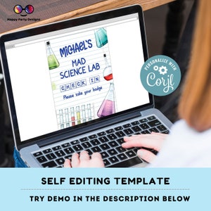 Editable Science Sign | Mad Scientist Sign | Science Birthday | Science ...