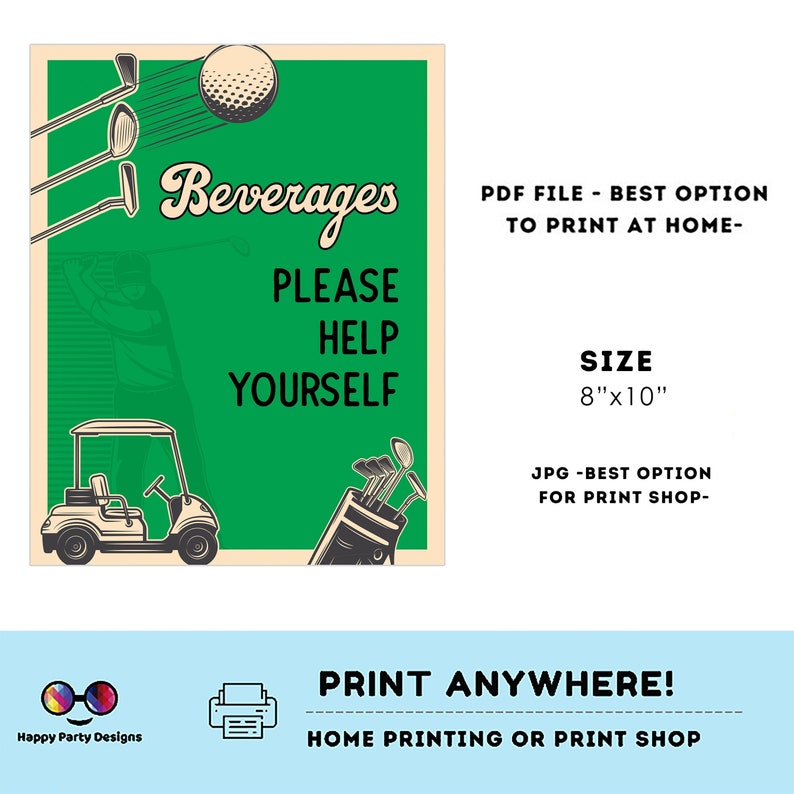 Editable Golf Party Signs 3 Par-tee Birthday Golf - Etsy