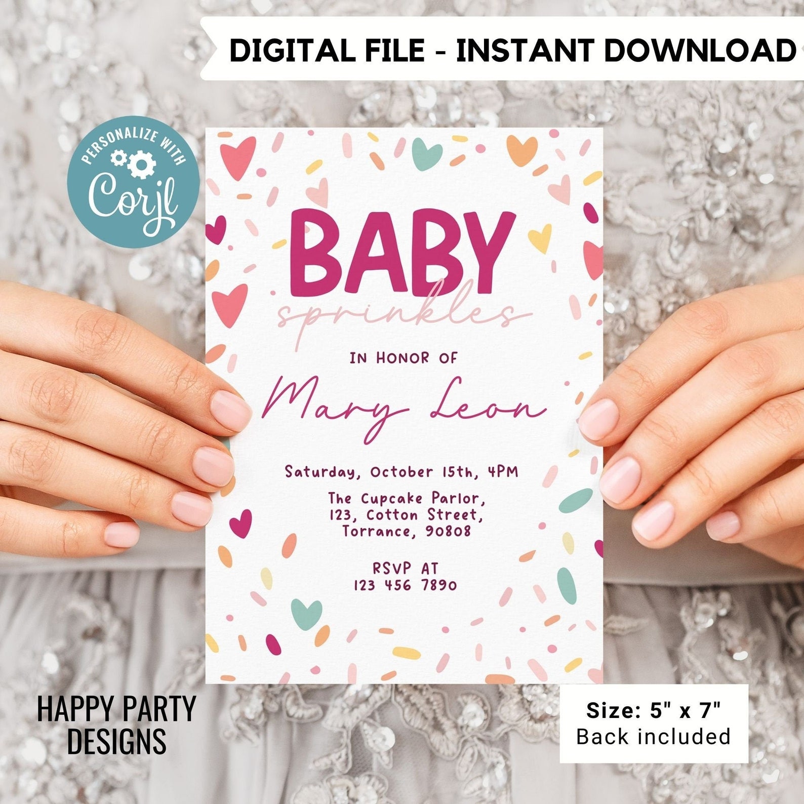Baby Sprinkle Shower Invitation Template | Editable Baby Shower | Baby ...