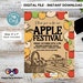 Apple Festival Invite | Editable Apple Harvest Invitation | Digital ...