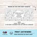 Editable XL Baby Shower Coloring Table Runner | Table Runner Coloring ...