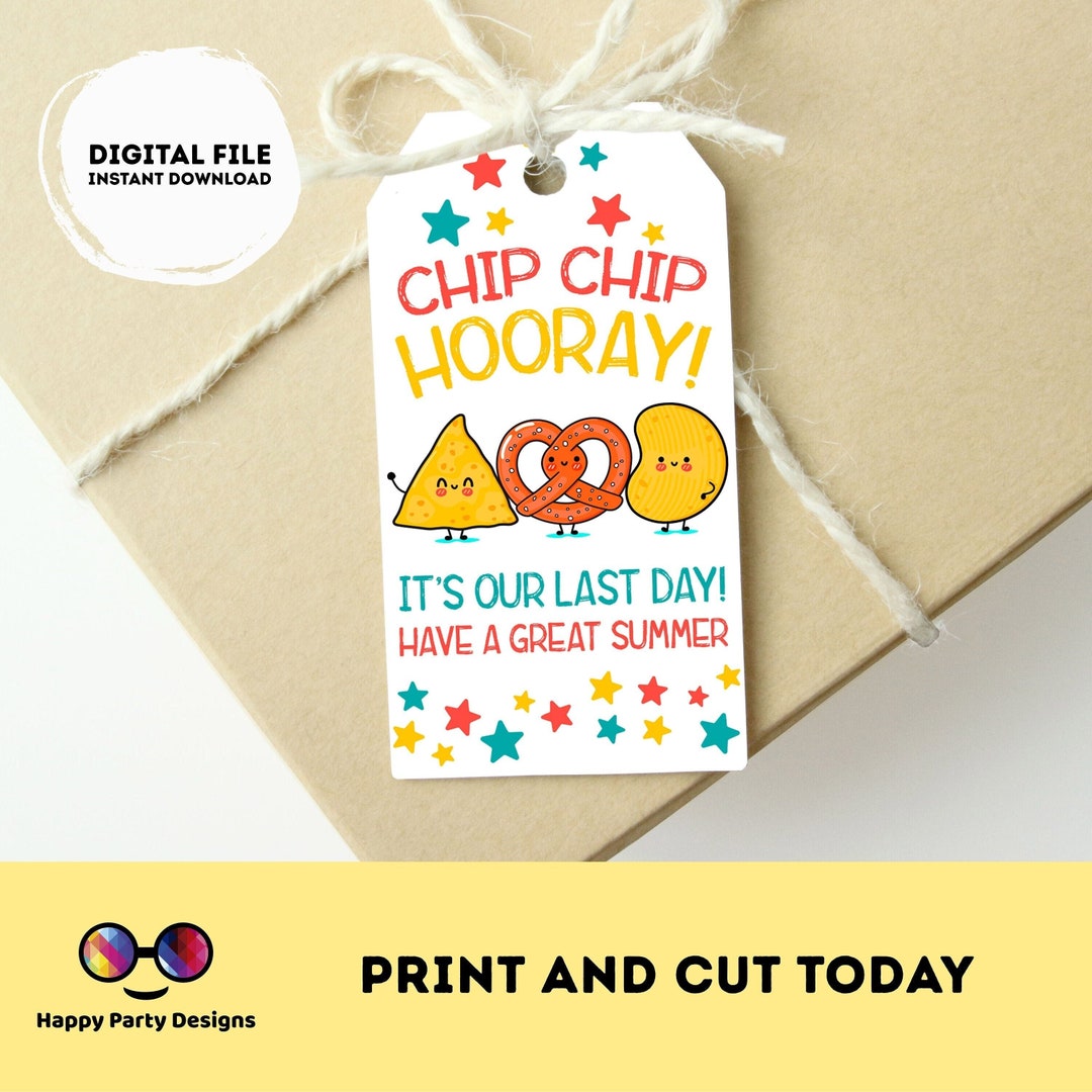 Instant Download Last Day of School Snack Tag | Classroom Treat Tag ...