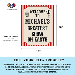 Carnival Circus Welcome Sign | Circus Birthday Sign | Colorful ...