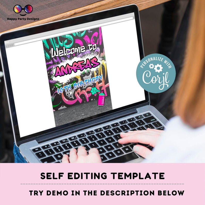 Editable Graffiti Welcome Sign Digital Graffiti Printable - Etsy