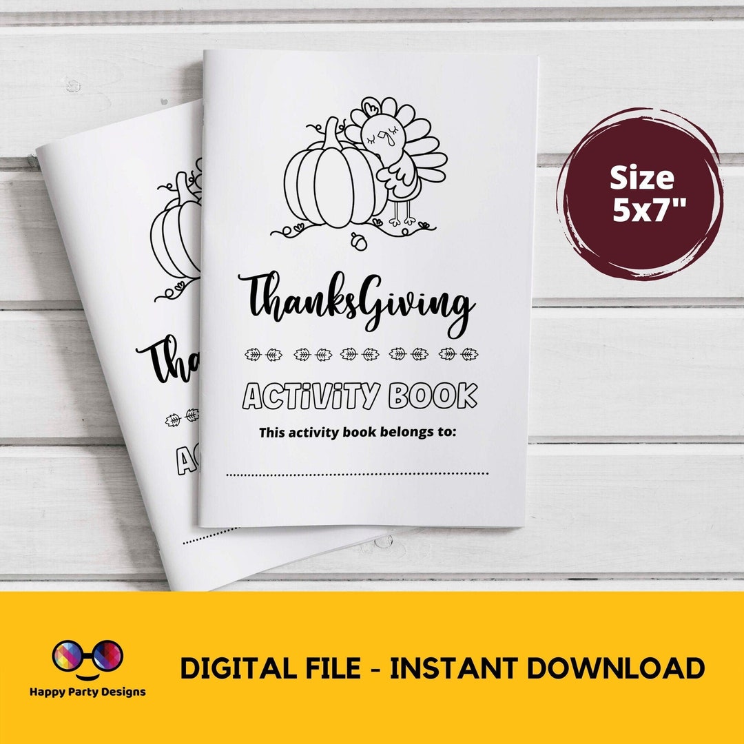 Thanksgiving Kids Activity Booklet | Coloring Book for Thanksgiving ...
