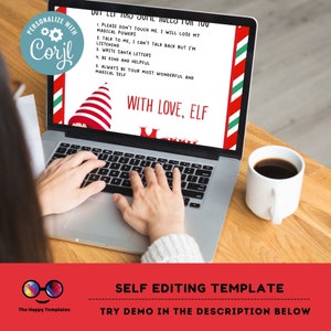 Editable Elf Rules | Elf Arrival Rules | Elf I'm Back | Elf Christmas ...