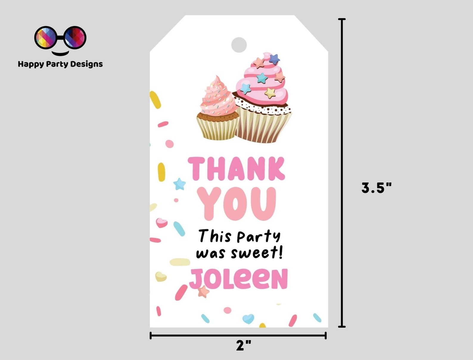 Editable Cupcake Decorating Favor Tags Tags | Baking Birthday Thank You ...