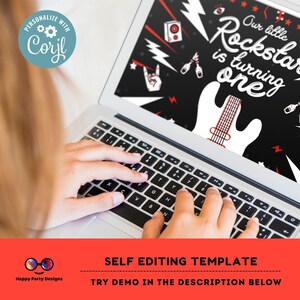 Our Little Rock Star is Turning One | Rock 'n Roll Birthday Invitation ...