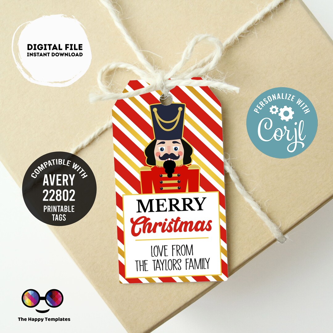 Nutcracker Thank You Tag | Editable Printable Nutcracker Thank You Tag ...