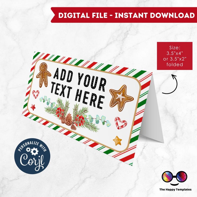 Christmas Place Card - Etsy