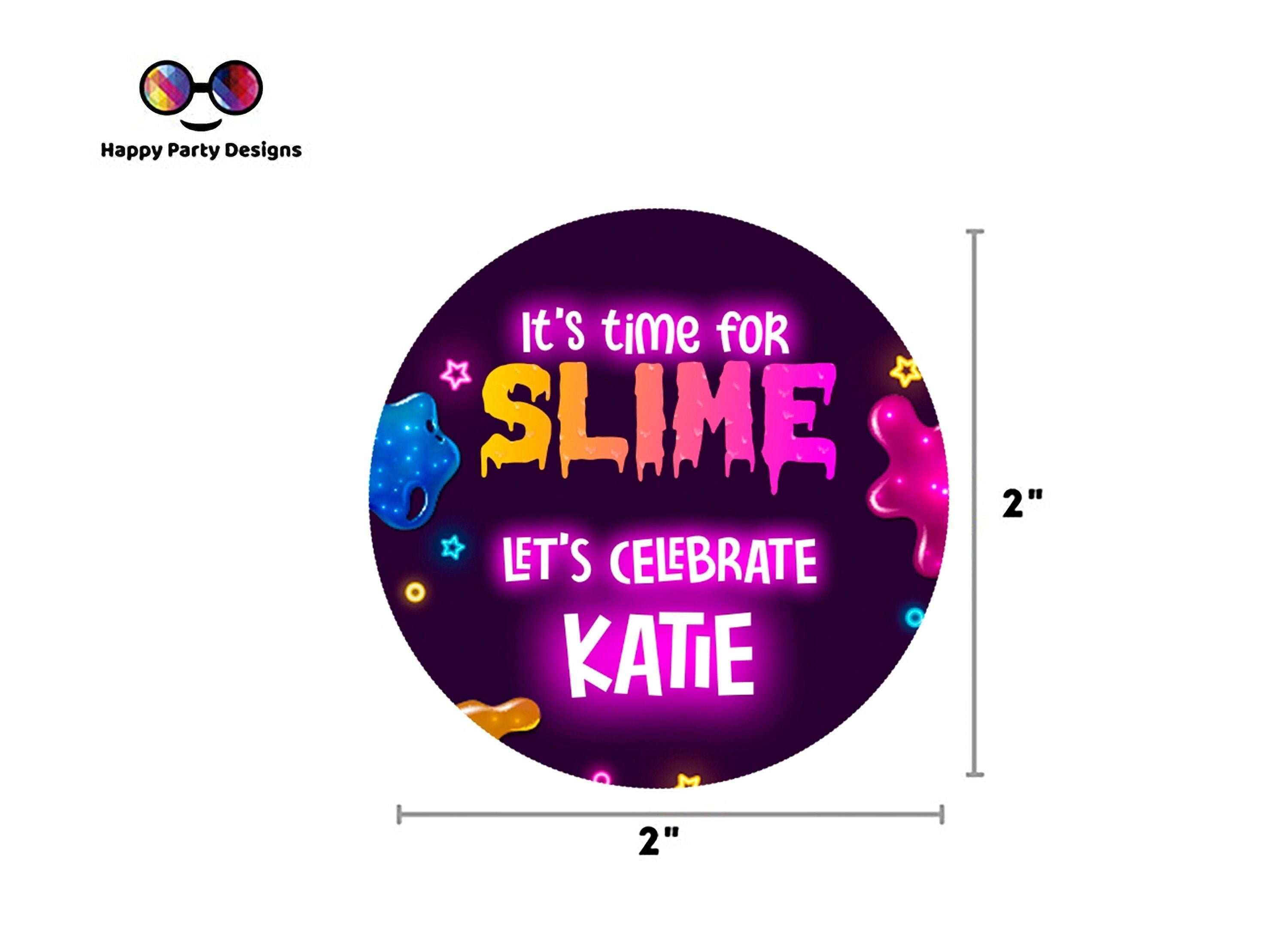 Editable Slime Round Cupcake Toppers Slime Birthday Slime - Etsy Canada
