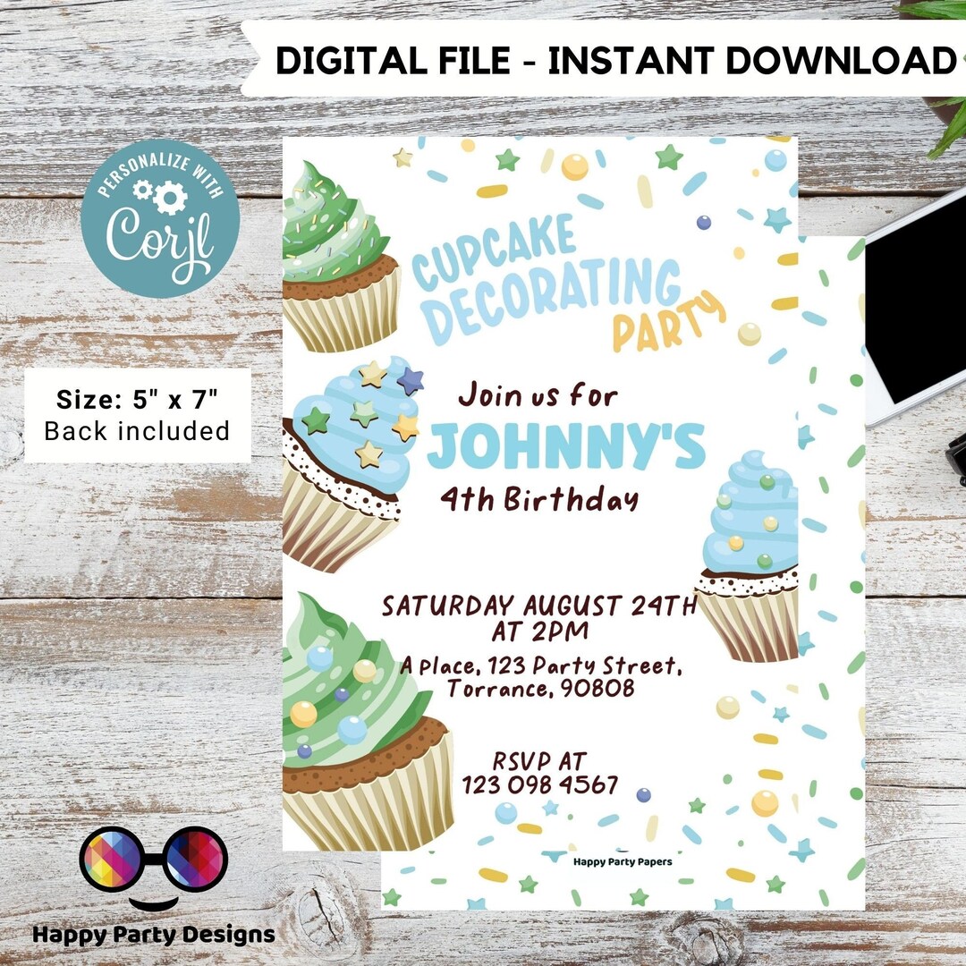 Editable Baking Invitation | Baking Birthday Invitation Printable ...