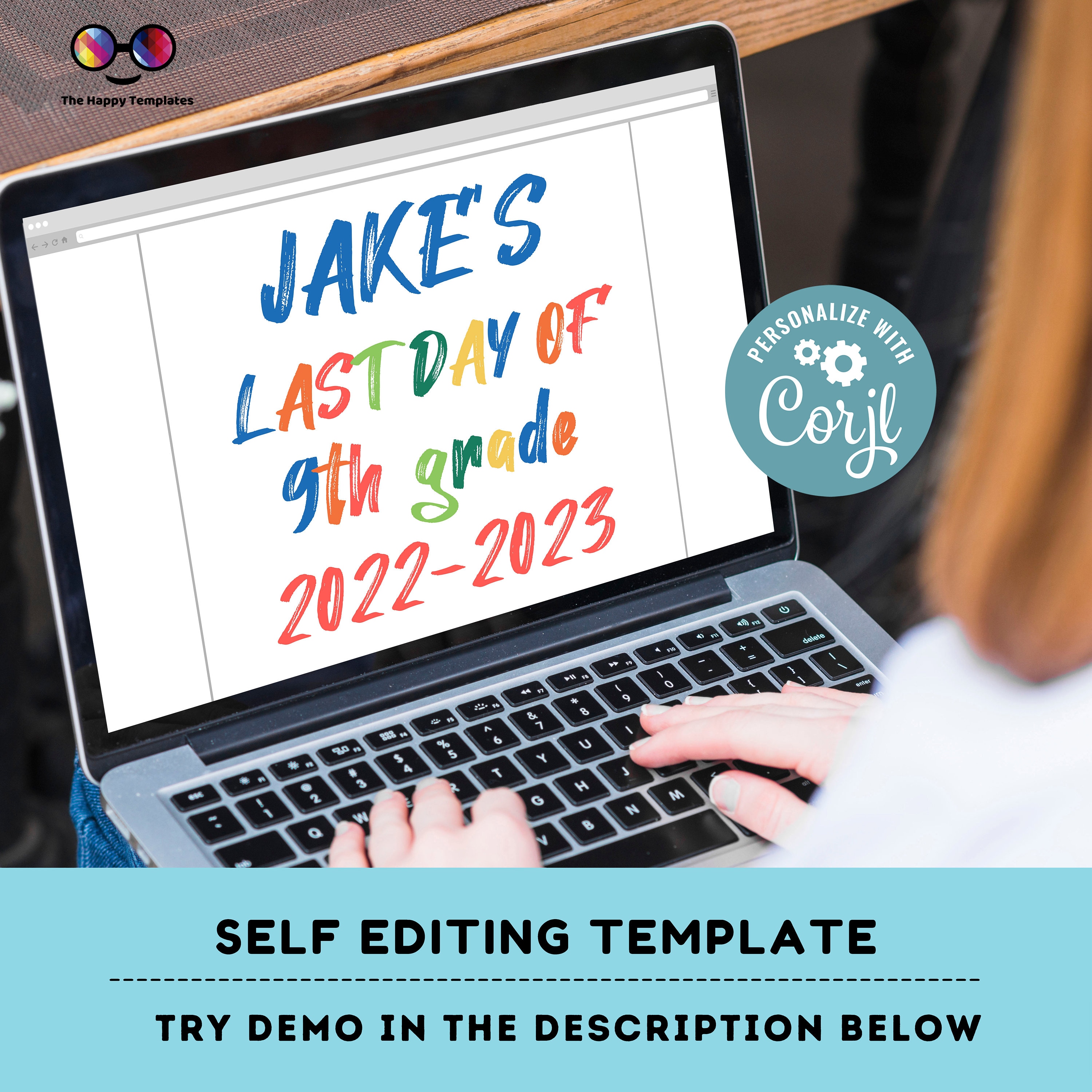 Editable Last Day of 9th Grade Ninth Grade Sign Last Day - Etsy