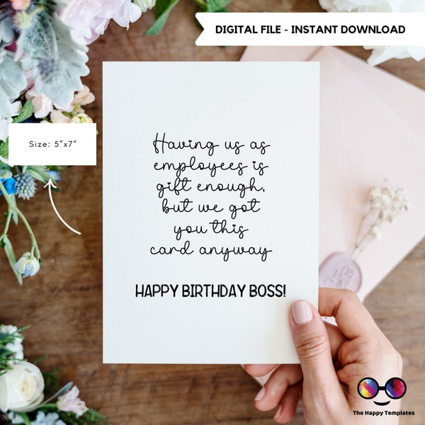 Funny Happy Birthday Boss - Etsy