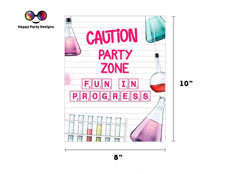 Editable Science Sign Mad Scientist Sign Science Birthday - Etsy