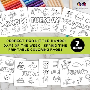 Days of the Week Printable Coloring Pages | for Kids | Coloring Pages ...