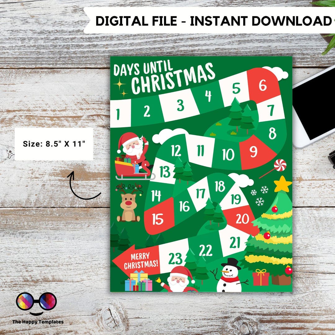 Printable Days Until Christmas Countdown | Christmas Reward Chart ...
