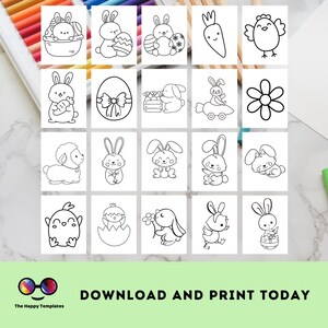 Easter Coloring Pages 5 | Easter Party Activity | Preschooler ...