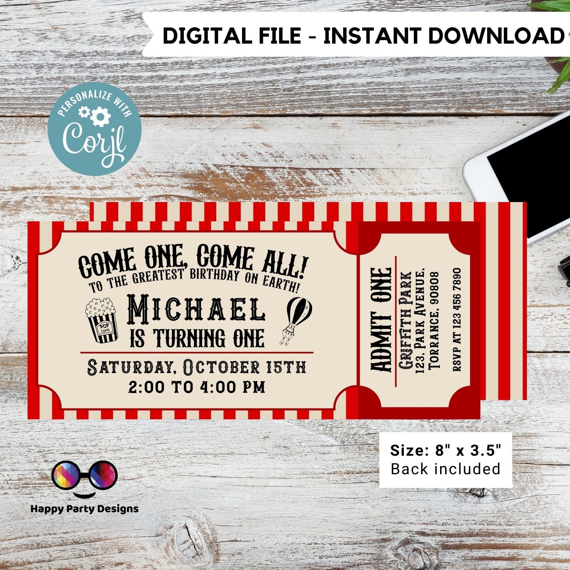 Blank Carnival Invitations